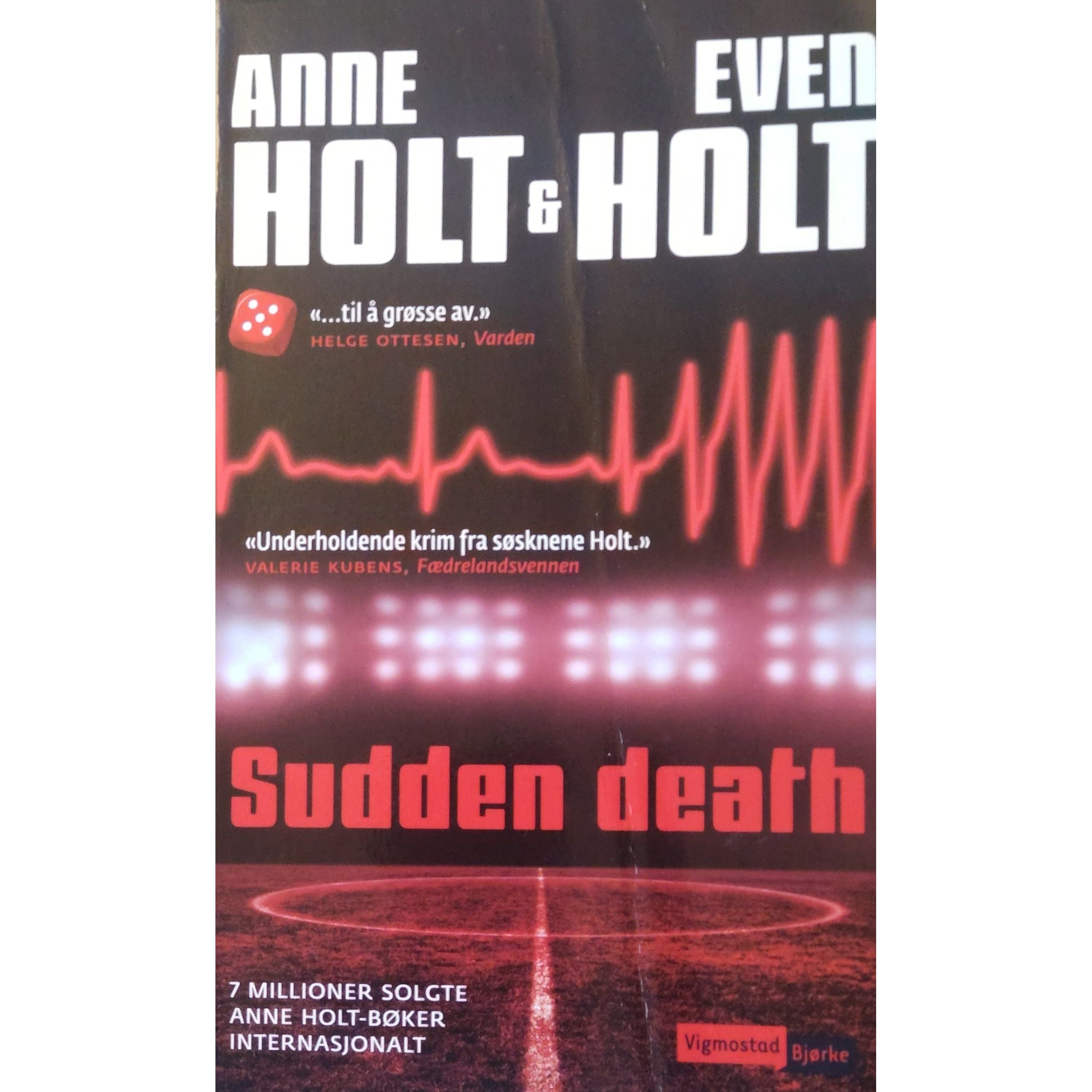 Sudden death, brukte bøker av Anne Holt og Even Holt – Inventaret